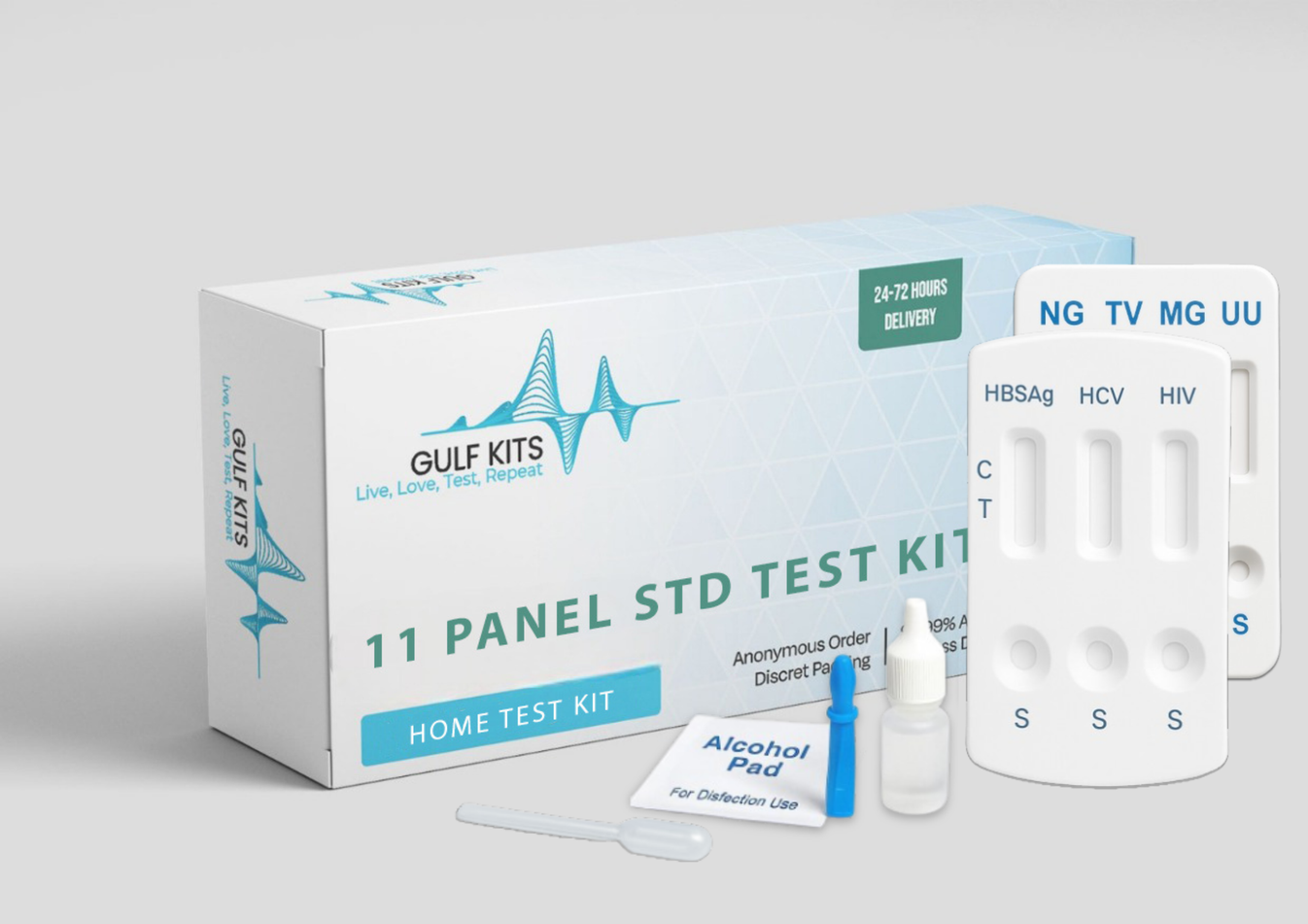 11 Panel STD Tests Kit – Gulf STD Test Kits
